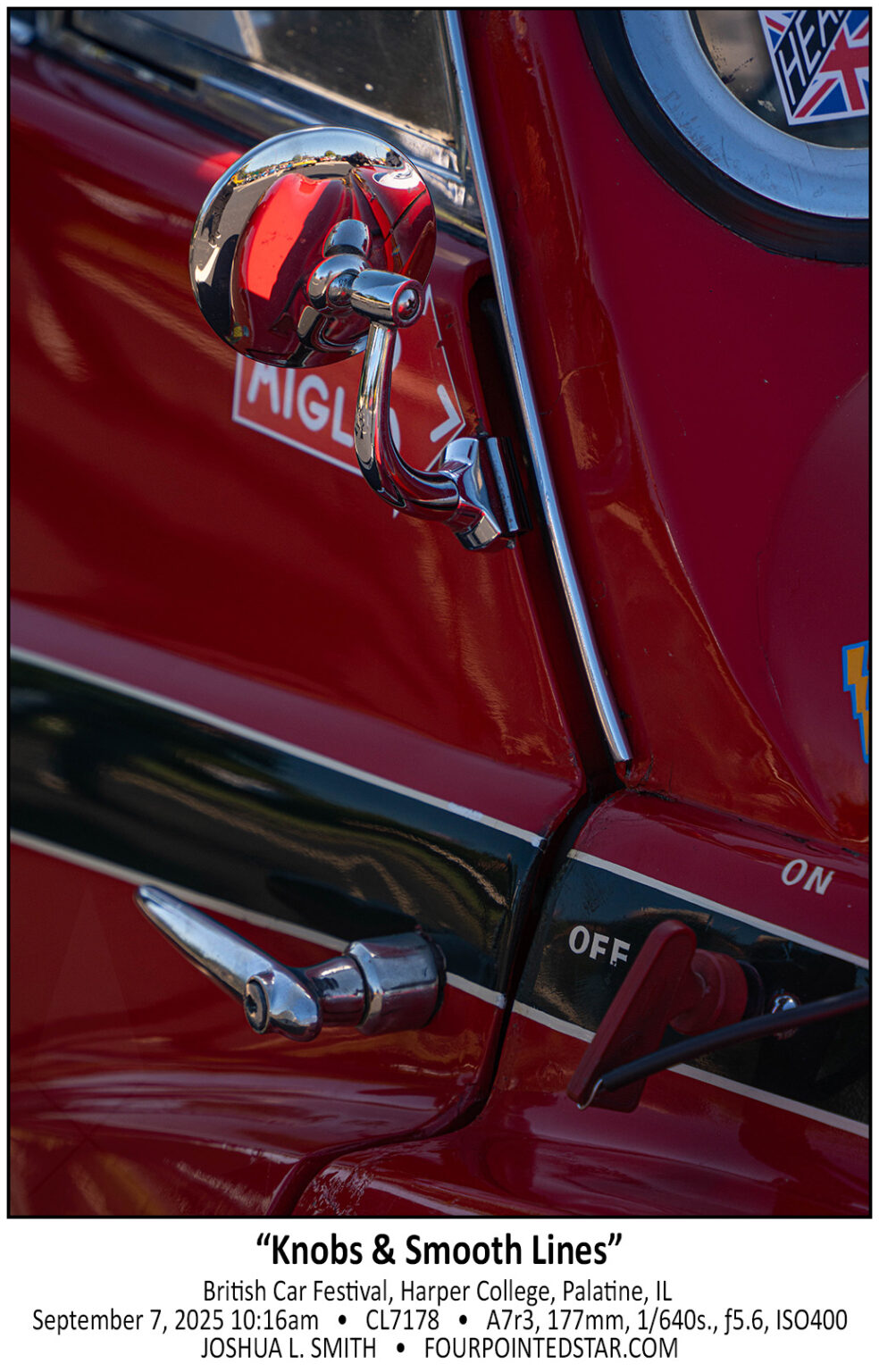 “Knobs & Smooth Lines” – Week: Car Art